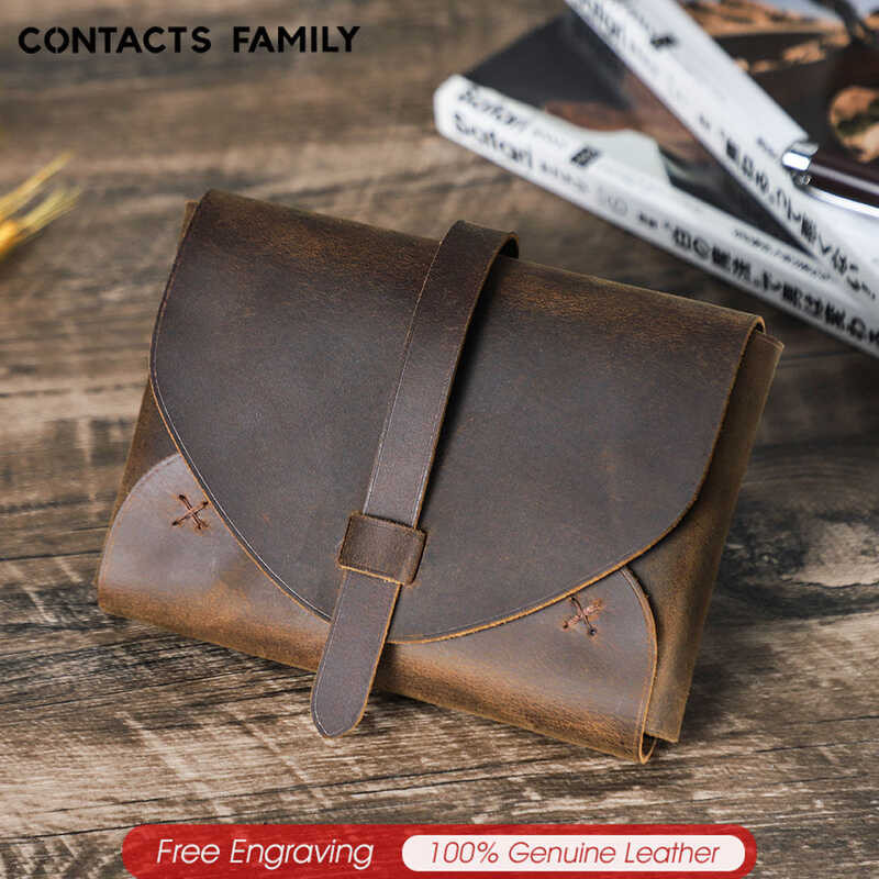 Contact's FAMILY 100% Genuine Leather Retro Cover Case Carrying Diary ...