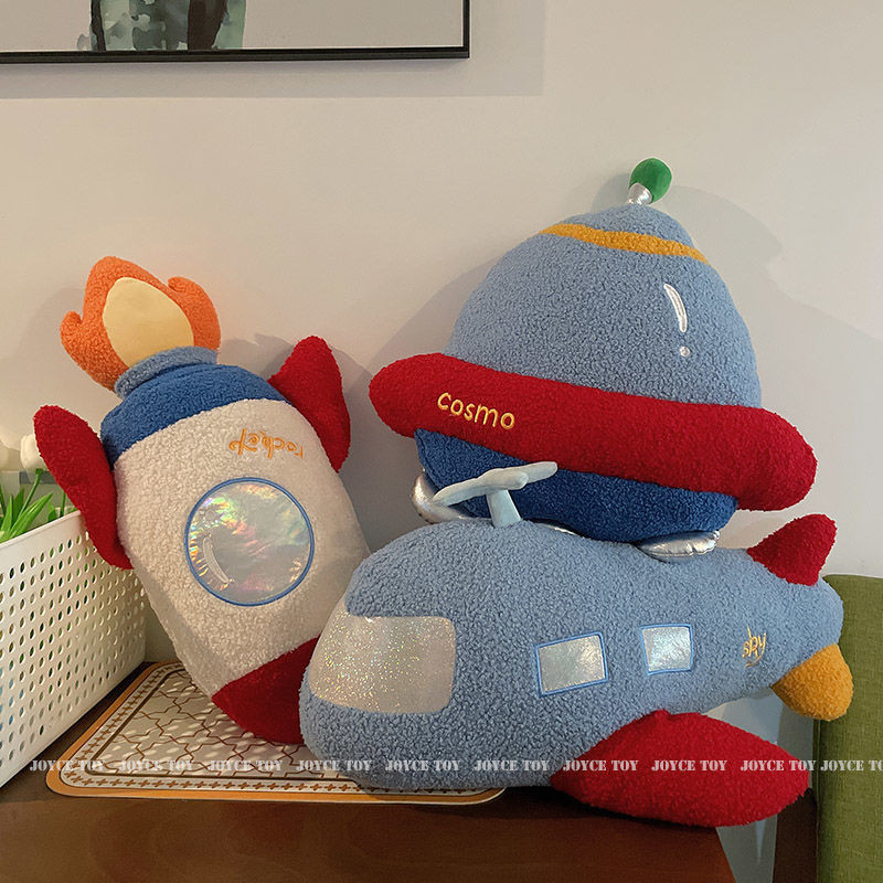 Rocket Pillow Space Shuttle Doll Children's Flying Saucer Rag Doll ...