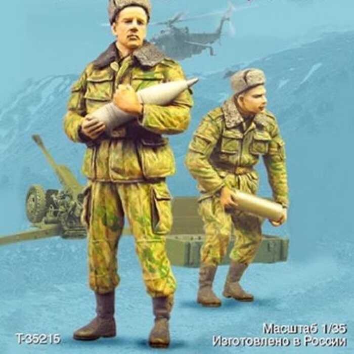 1/35 Resin Figure Soldier Model Soviet Russian Artillery Two-Person Set ...
