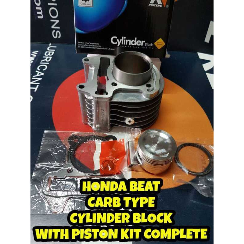 Honda Beat Carb Type CYLINDER BLOCK COMPLETE WITH PISTON KIT And TOP ...