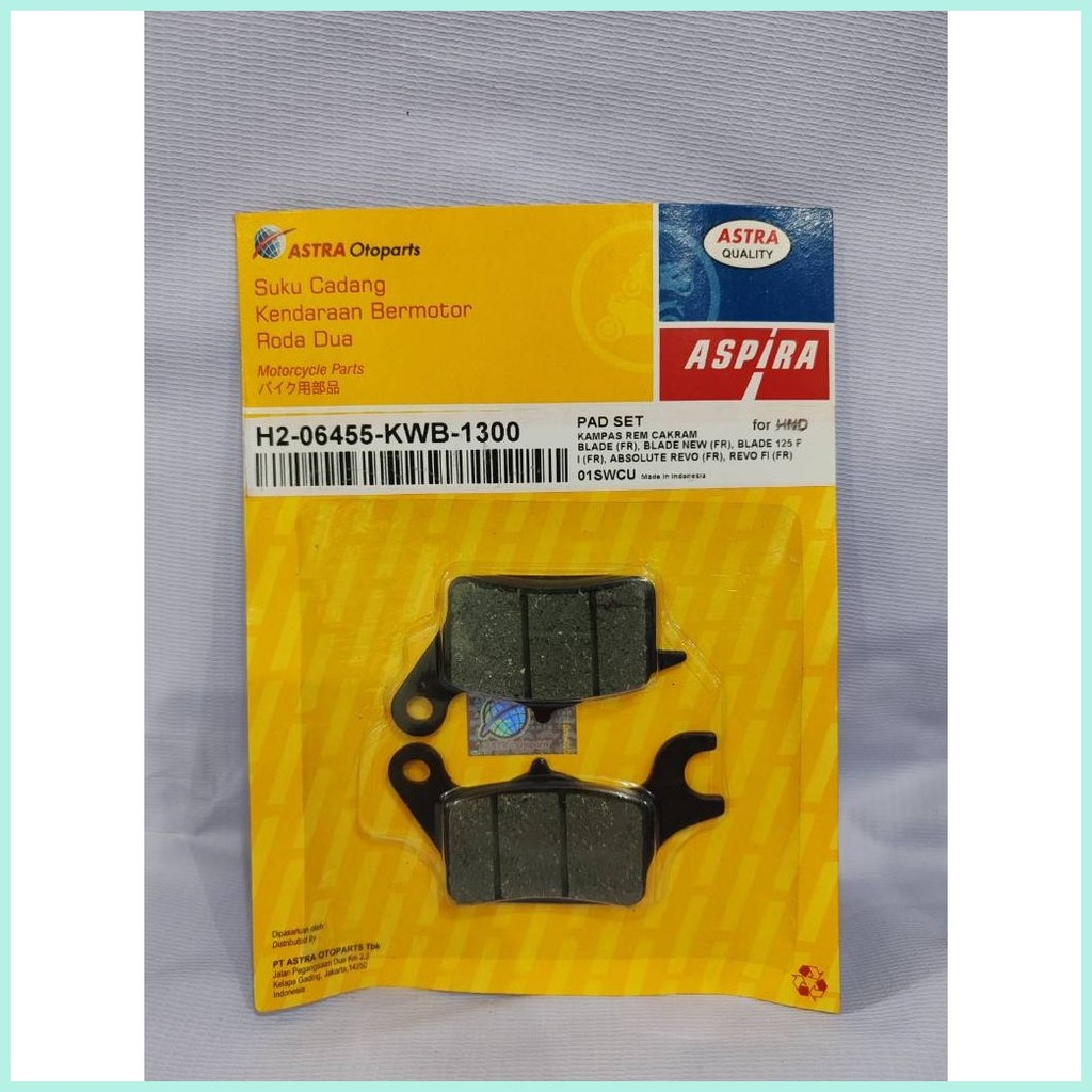 ASPIRA BREAK PAD FOR TRINITY / WAVE DASH / SMASH 115 / XRM 125 / FURY ...