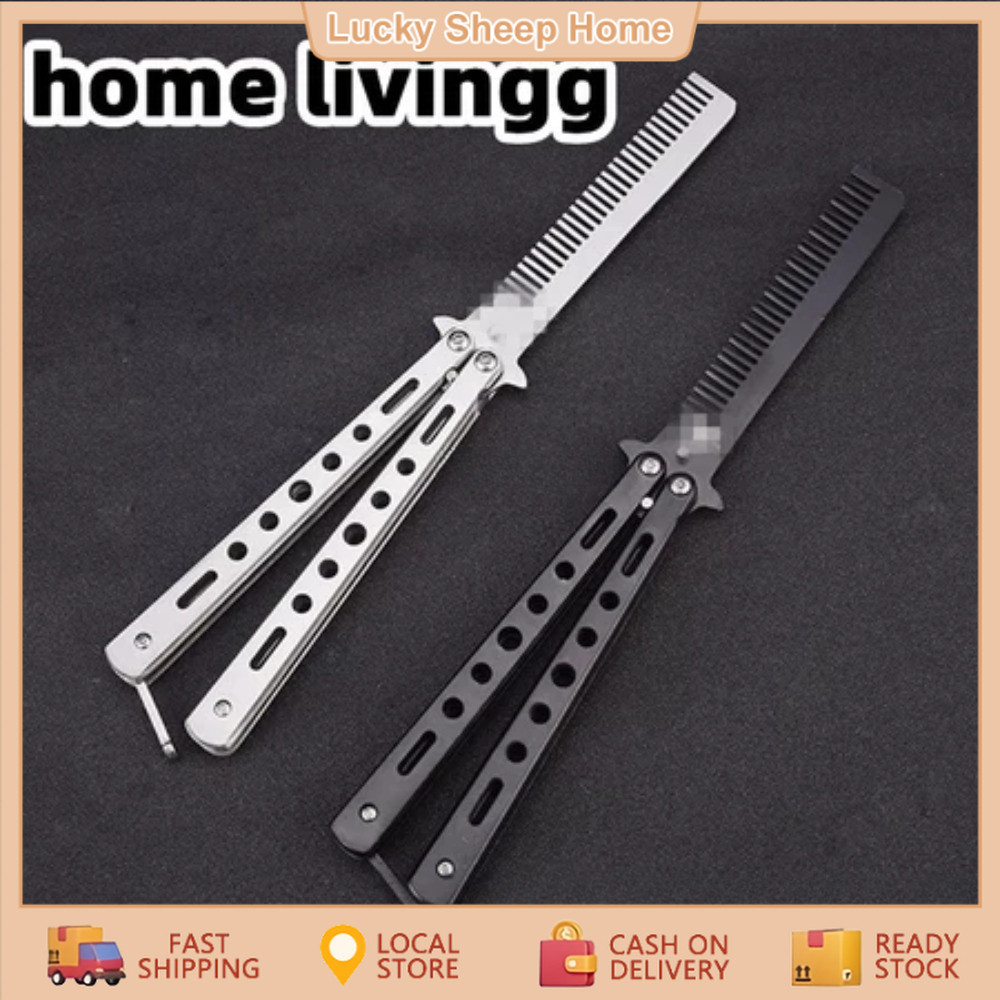 Butterfly Hair Comb Practice Combs Foldable Stainless Steel Trainer ...