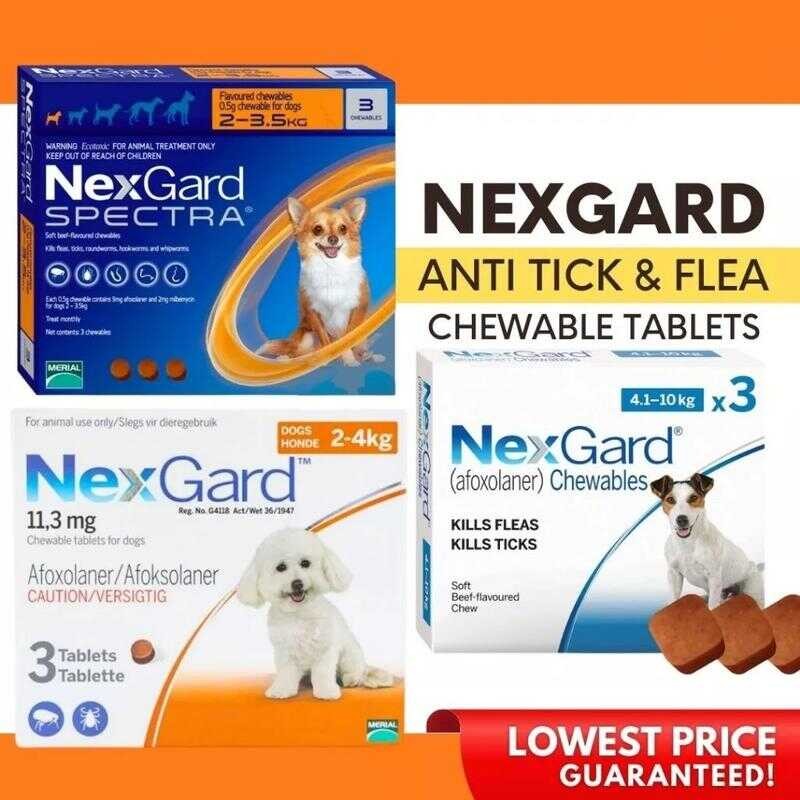 998 Nexgard Spectra And 1 Pcs Anti Tick & Flea W/ Sticker Mange ...