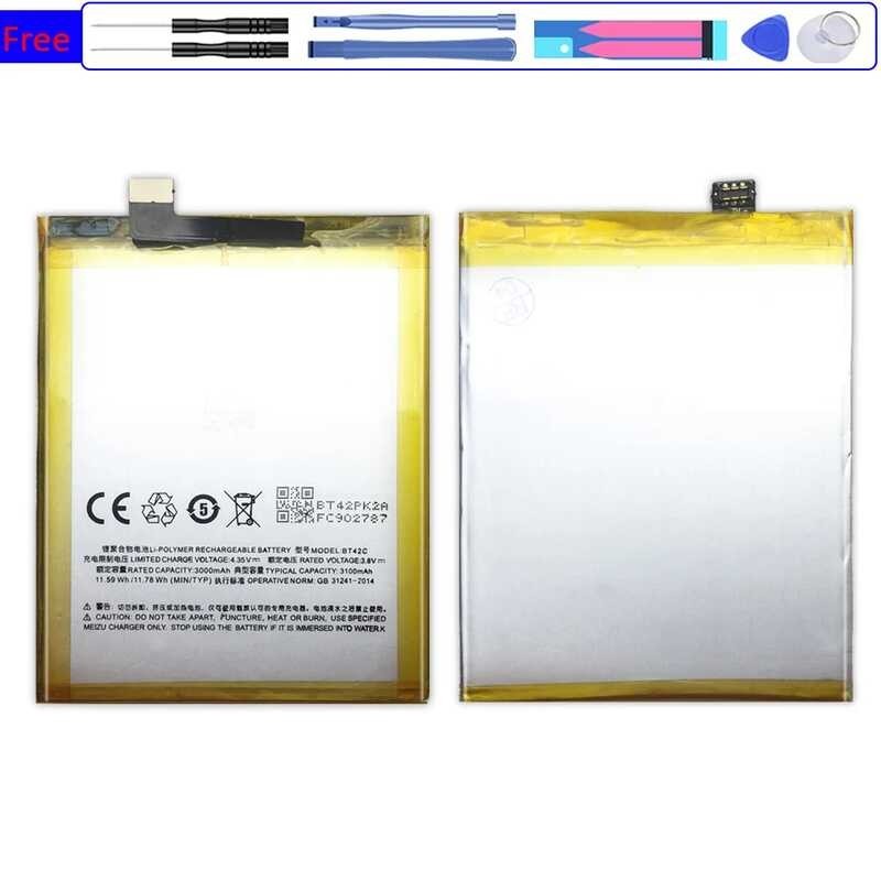 3050mAh BT42C Mobile Phone Battery For Meizu Meizy Mei Zu M2 Note ...