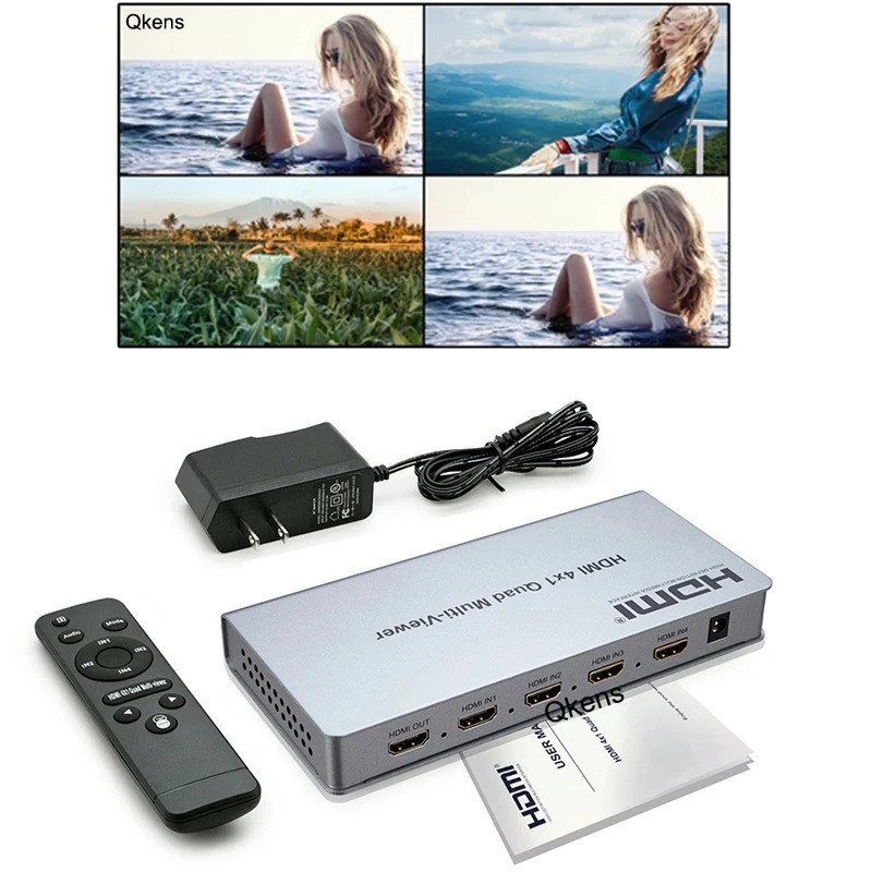 4x1 Hdmi Multi-viewer 1080P 4 Channel Input HDMI Multiviewer 4x1 Quad ...