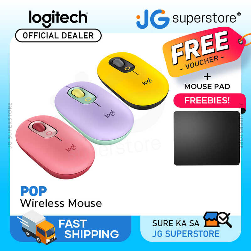 Logitech Pop Wireless Mouse Cute And Colorful With Custom Emoji Button For Computer Pc Laptop