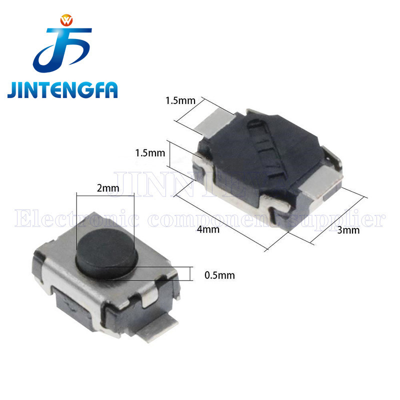 500PCS/Lot 3*4*2.0 2Pin Button Two Foot Feet 2Pin SMD Patch Tact Switch ...