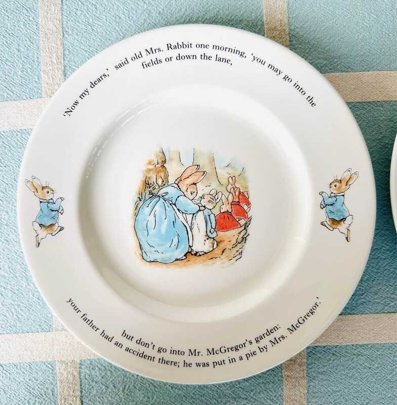 PETER RABBIT Dinner Plate 10 pulgada WEDGWOOD England orihinal Beatrix ...