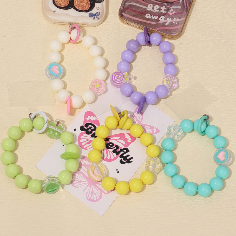 INS Bowknot Beaded Phone Chain - Sweet Cute Moblie Phone Lanyard - DIY ...
