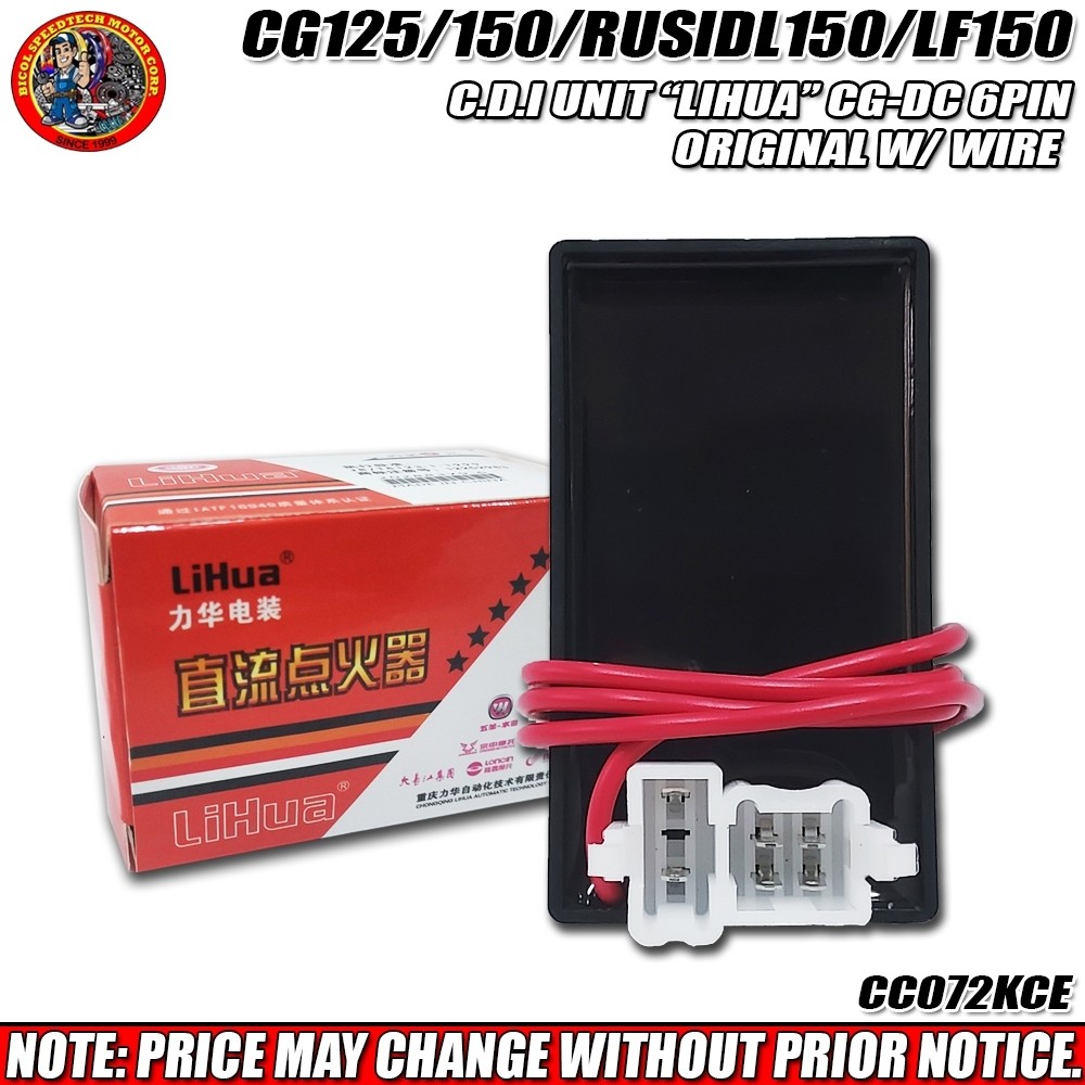 ♟ ☫ ♞,♘,♙CG125/150/RUSI DL150/LIFAN 150 CDI UNIT "LIHUA" CG-DC 6PIN ...