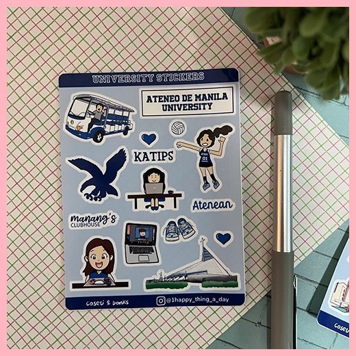 Ateneo de Manila University Stickers | Water-Resistant | Glossy Vinyl ...