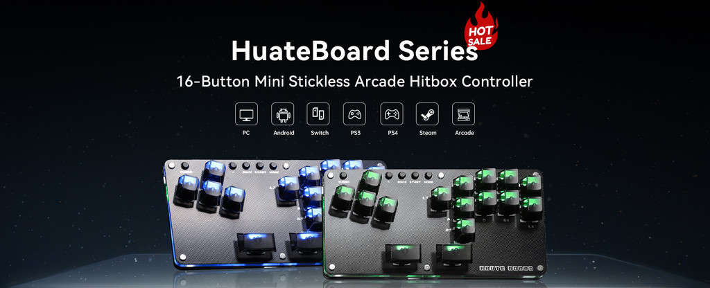 Haute42 Fightstick Hitbox Leverless Controller Mini Stickless Arcade Stick For PC /Ps3/ Ps4 ...