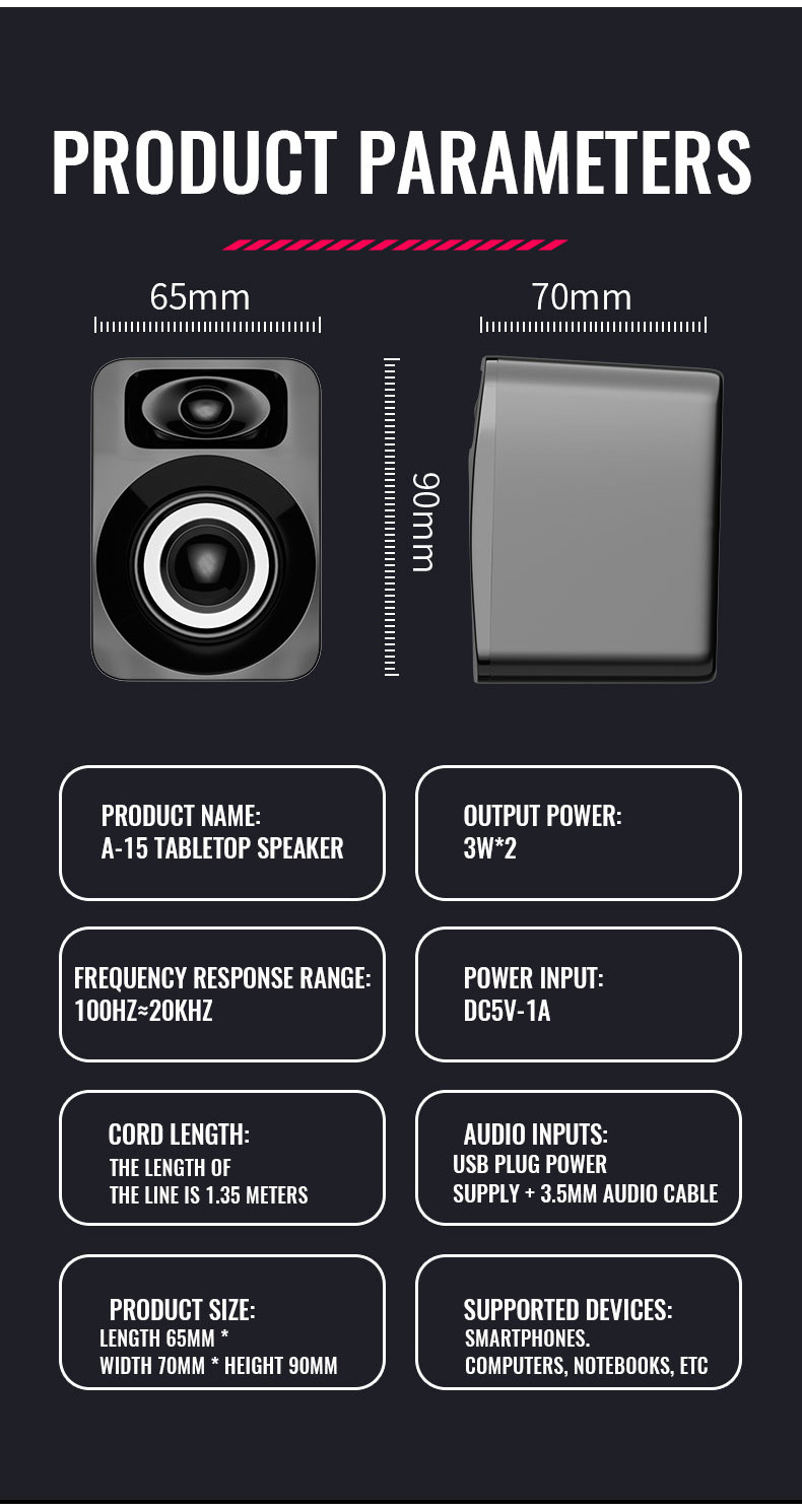 Centrix Mini Speaker for PC RGB Desktop Gaming Surround Stereo Wired ...