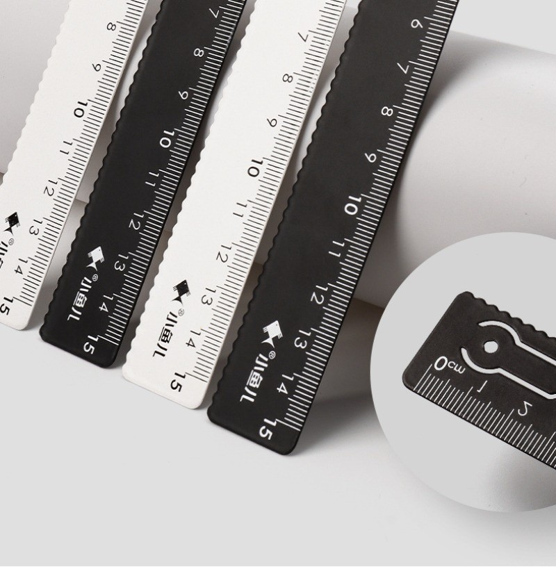 Student Dedicated Ruler Aluminum Alloy Drawing Measurement Wave Ruler ...