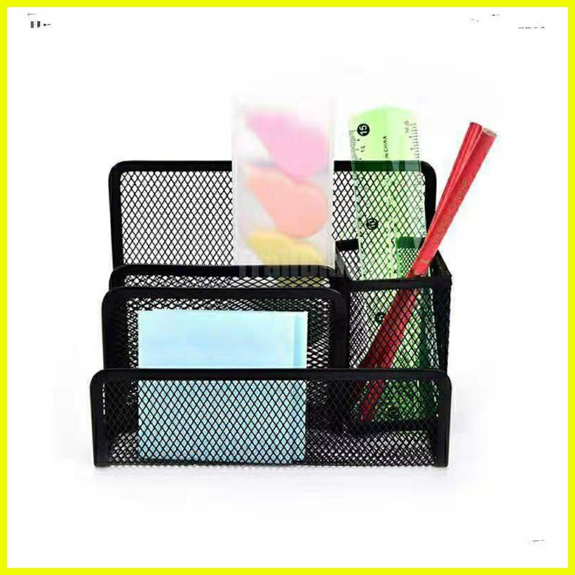 ♨ ☬ Tbph Black Metal Mesh Office Desk Organizer Set File Tray Pencil ...