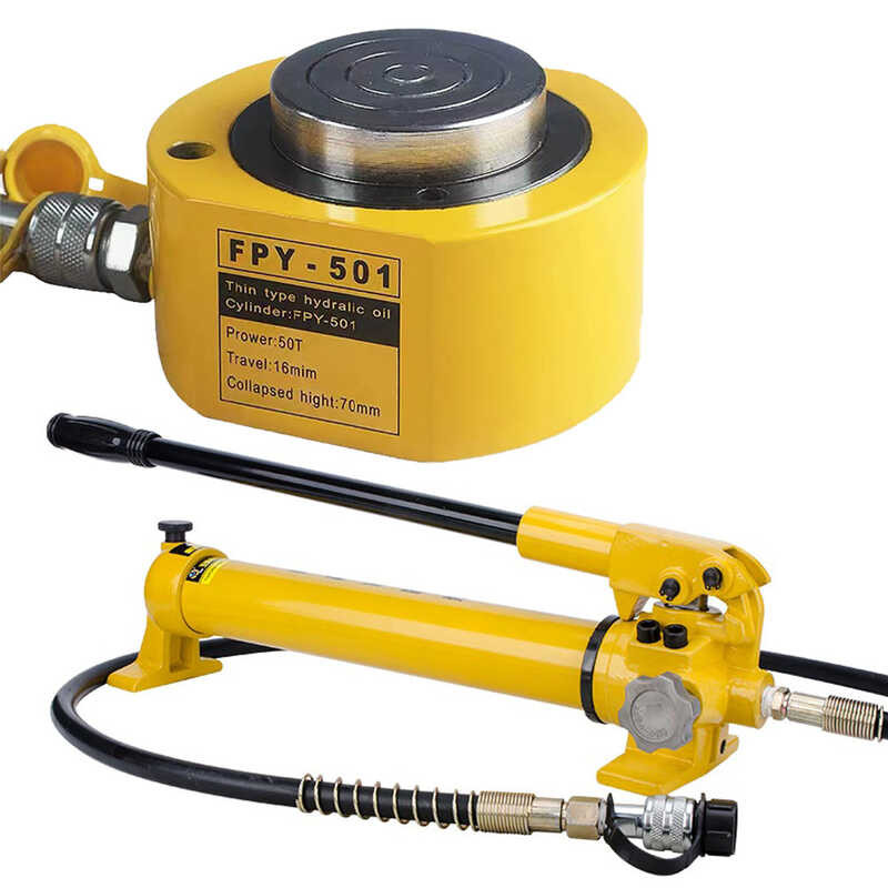 1 Set Thin Type Cyder Fpy-501 Lifting Jack With Cp-700 Hydraulic Manual ...