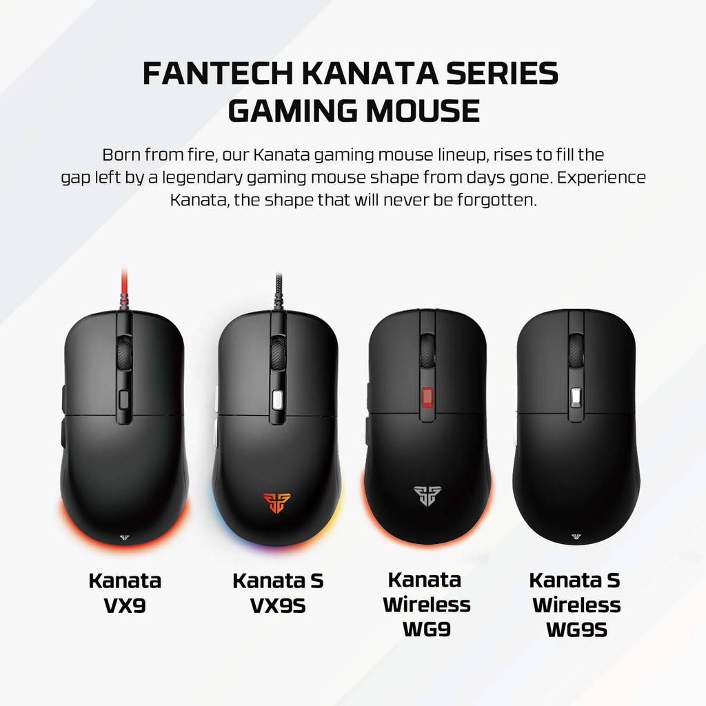 Fantech WG9S KANATA S Programmable Wireless Gaming Mouse with 1000Hz ...