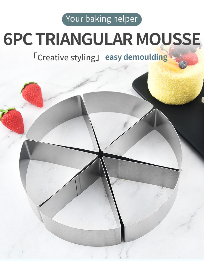 Round Thousand-layer Mousse Cake 6 Equal Slicer Stainless Steel Cake ...