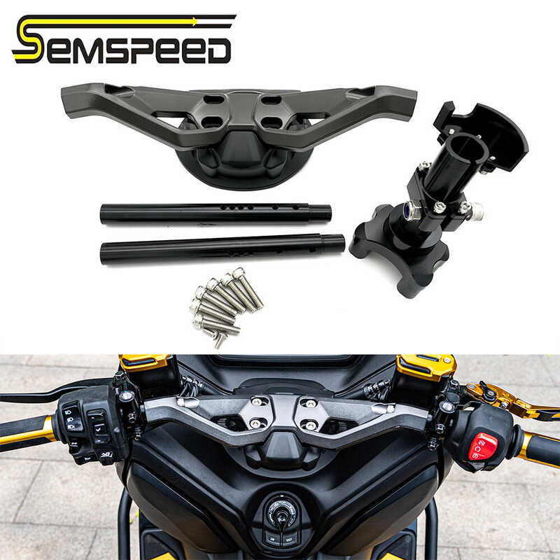 For SEMSPEED Yamaha NMAX 155 150 125 V2 2020-2023 2024 Motorcycle CNC Handlebar Handle Bar Fork ...