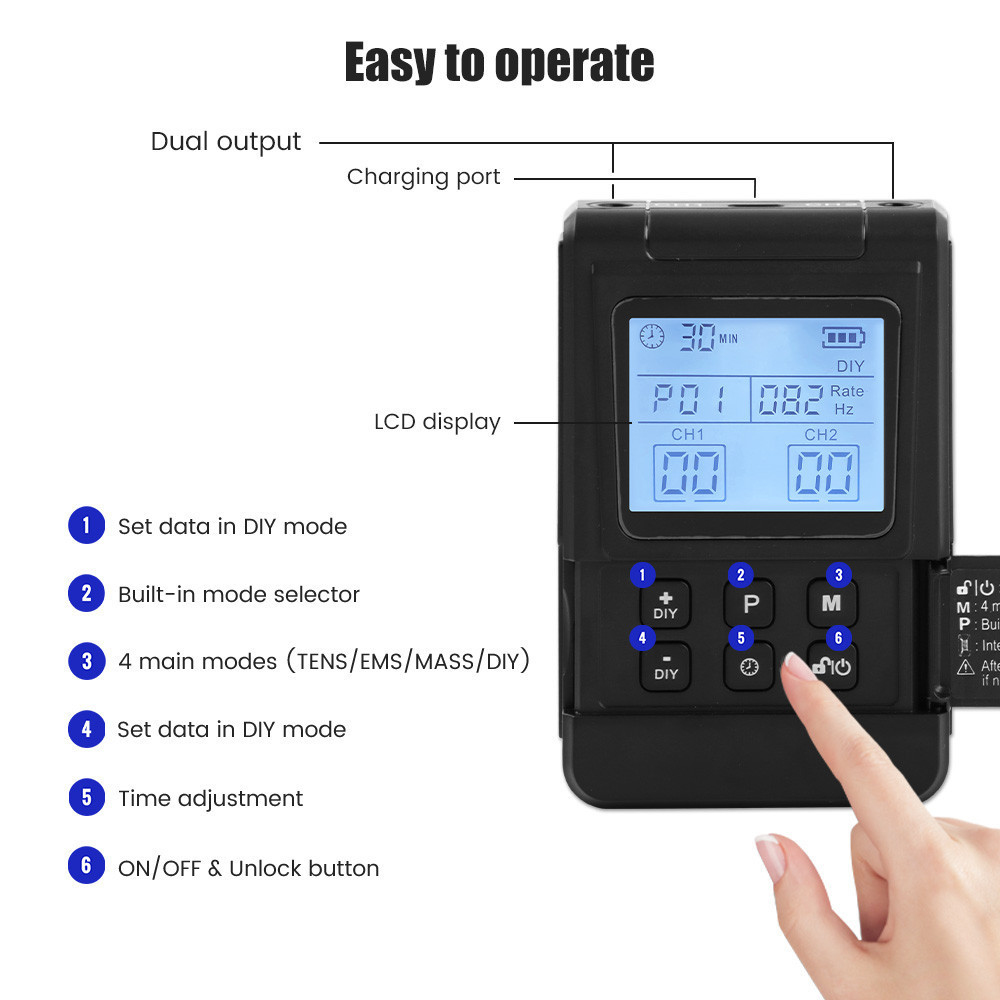 SALORIE TENS Home Use Unit Electric Physical Therapy Device Tens ...