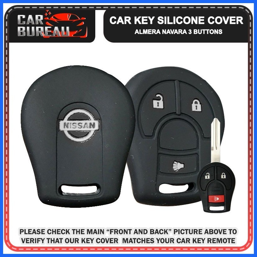 NISSAN Xtrail Navara Tiida- 3 Button Silicone Car Key Cover | Car Key ...