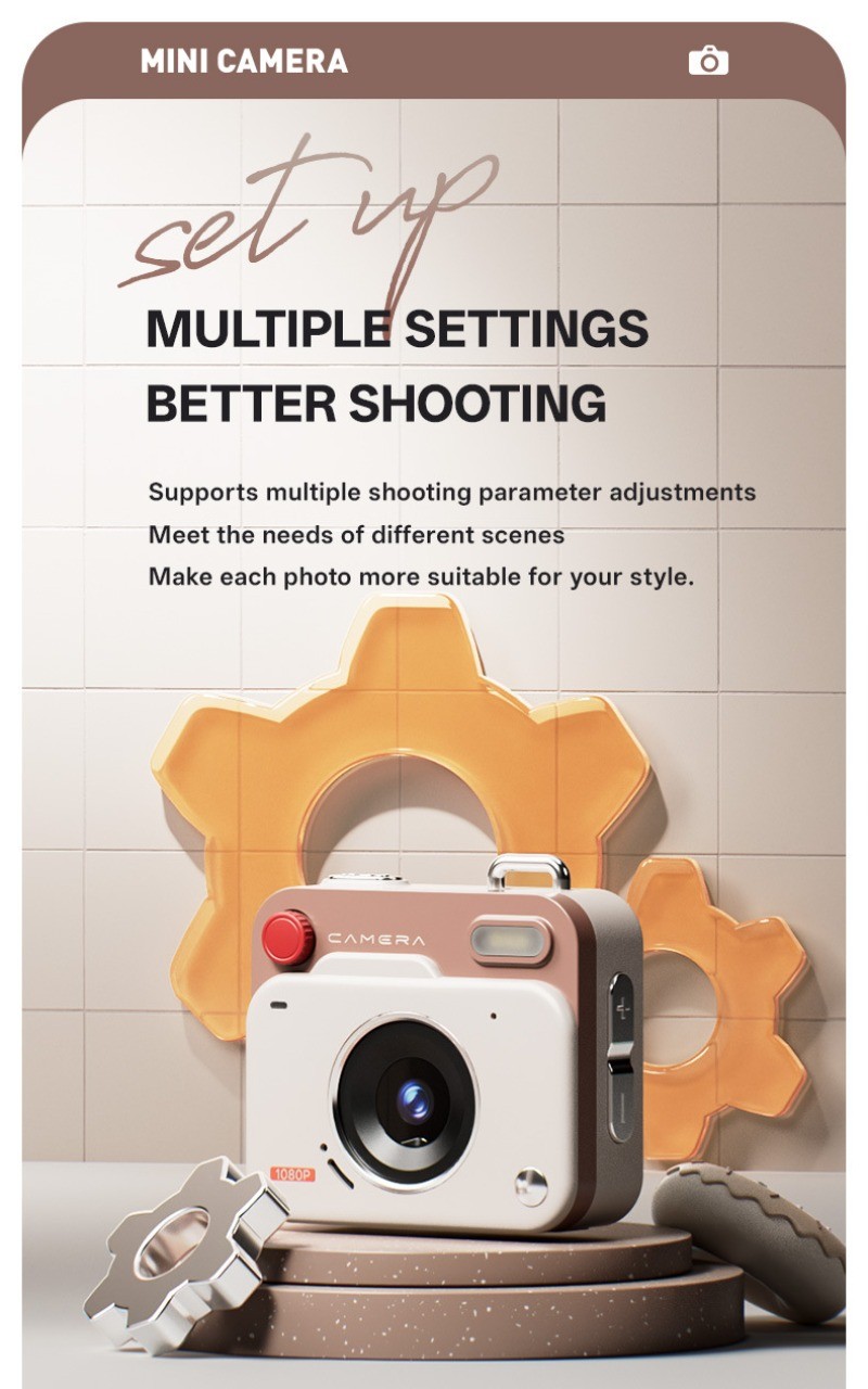 CCD retro mini digital camera, student campus camera, taking photos and ...
