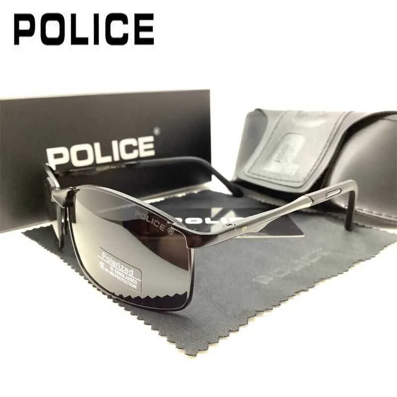 Square Full POLICE Frames Polarized Retro Sun Glasses Fashion Goggles ...