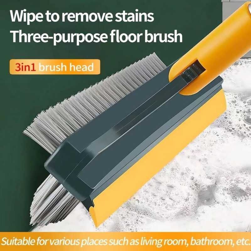 3 In 1 Bathroom Cleaning Brush Floor Scrub Brush With Long Handle ...