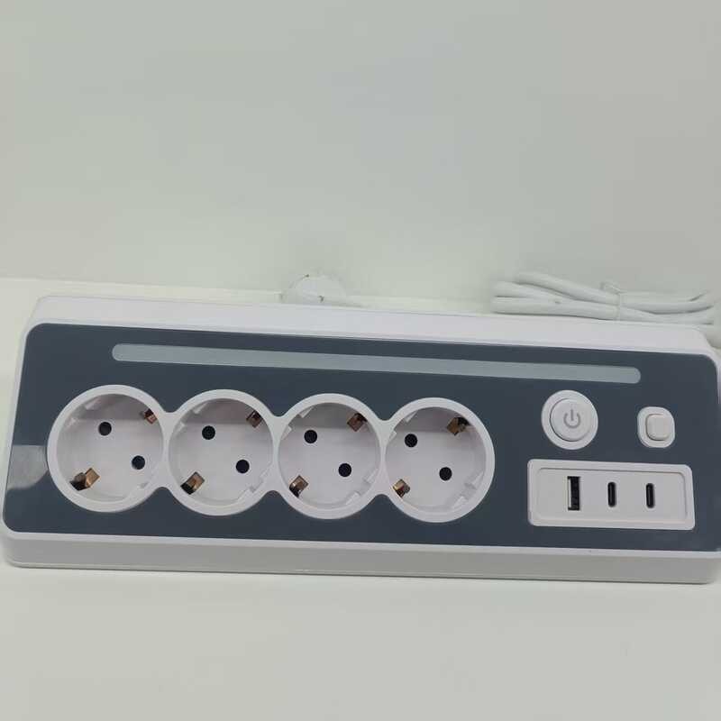 TEMU Plug-In Strip Sub-Control Switch with LED Light USB Drag-Line ...