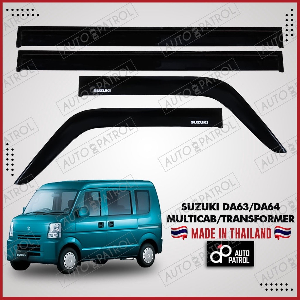 SUZUKI DA63/DA64/MULTICAB/TRANSFORMER Black Type Rain Guard Window ...