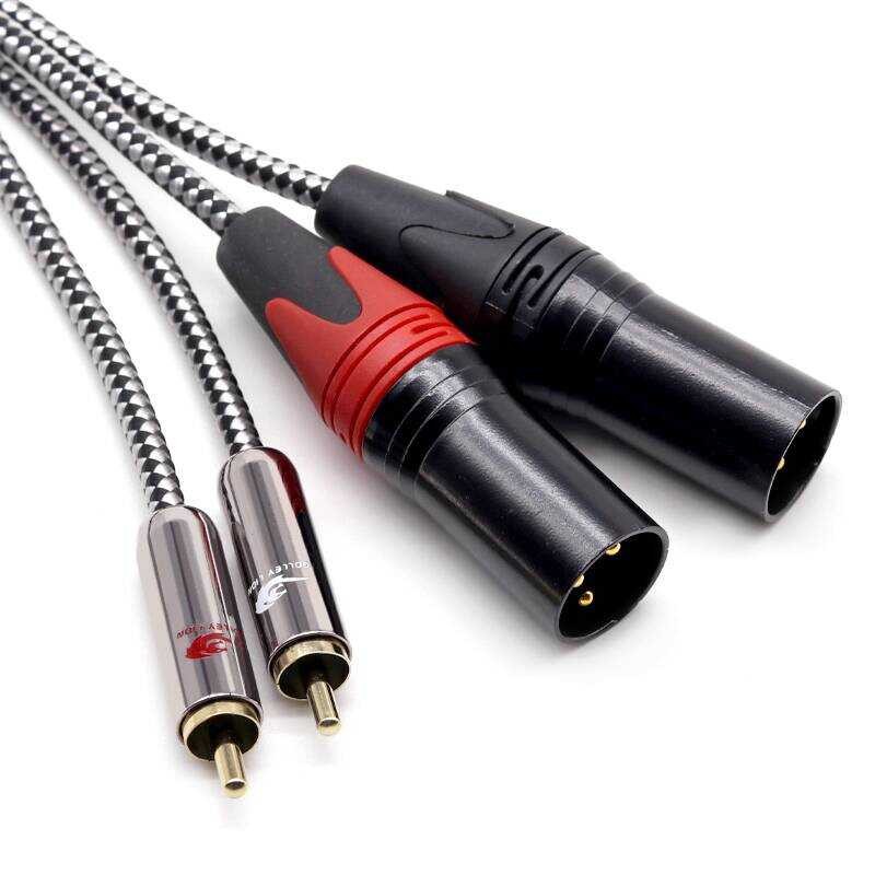 Golishi Dual Lotus to Dual Card Male Audio Cable 2rca to Dual Canon ...