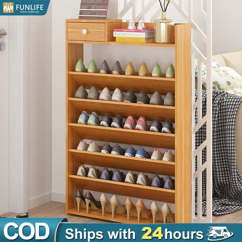 Shoe Rack Sa Pinto Bahay Istante Ng Sapatos Cabinet Imbakan Artifact Bagong 849 | Shopee Philippines