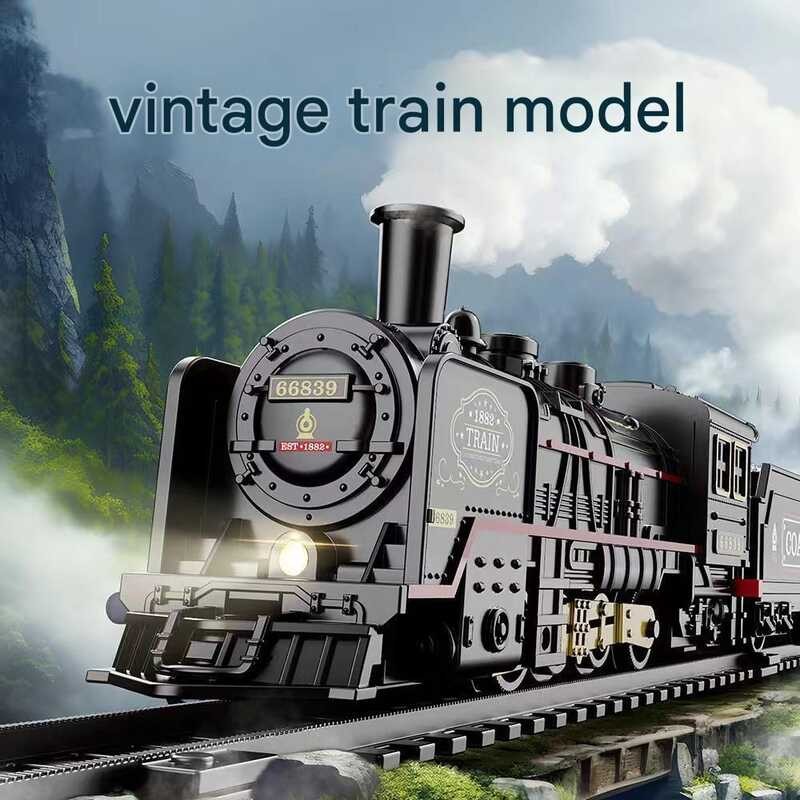 Retro Rail Simulation Steam Train Electric Vehicle Children's Toy 22B ...