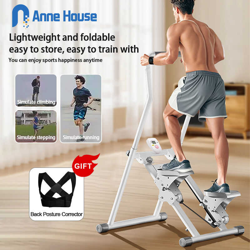 Vertical Climbing Machine Foldable Stair Master Climber Stepper Fitness ...