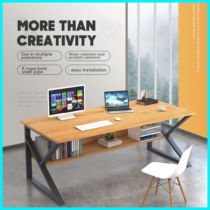 COD Computer desk table 120CM Office table study desk PC laptop table ...