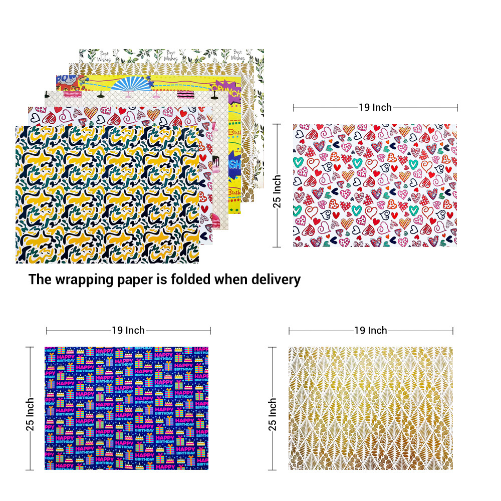 FCI Assorted Glossy Coated Gift Wrapper, All Occasion , 10pcs/20pcs ...