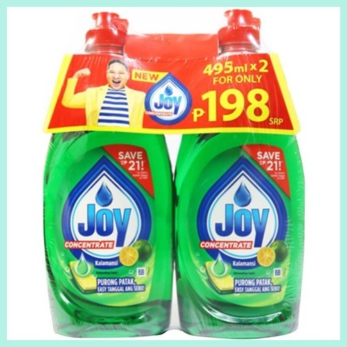 Joy Dishwashing Liquid Kalamansi | 495mL 2pcs | Shopee Philippines
