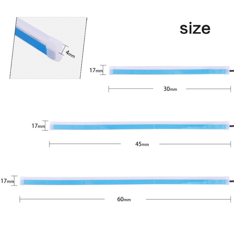2pcs DRL waterproof flexible RGB multi color streamer daytime running ...