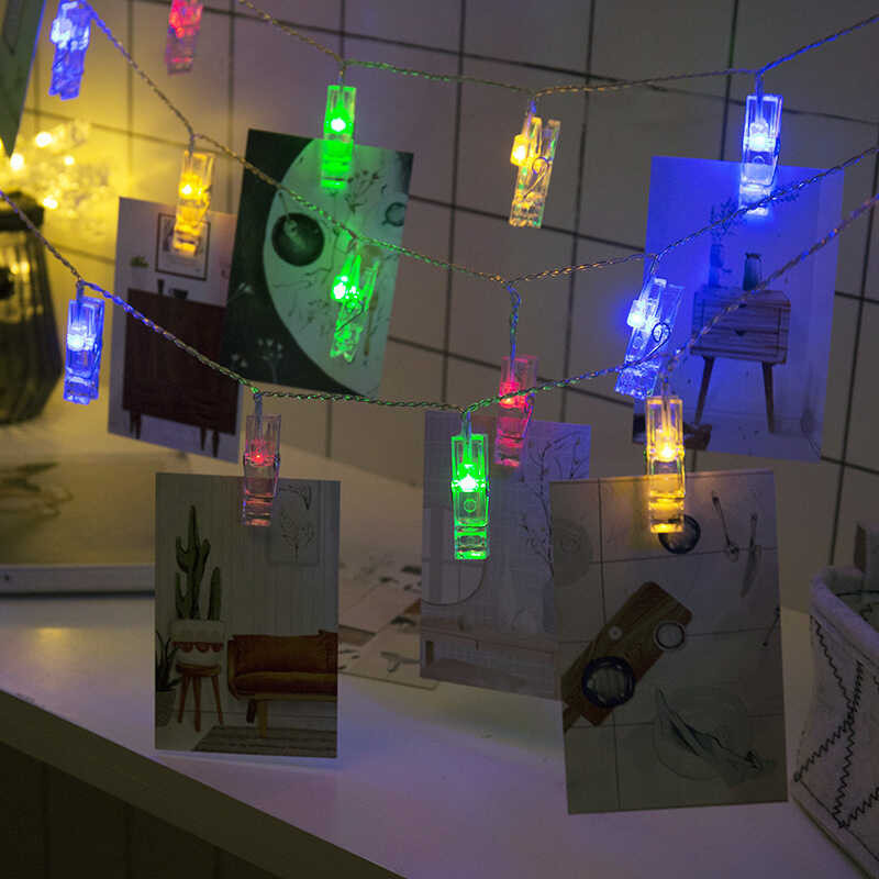 2025 Ang kulay LED bituin na larawan clip string kaarawan pagkatapat ...