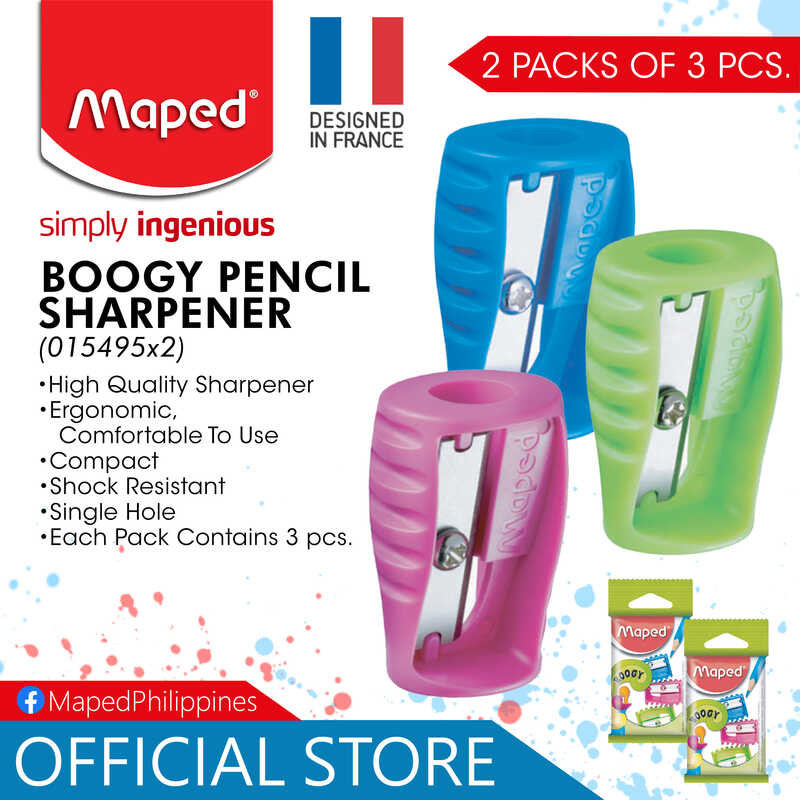 MAPED Boogy Pencil Sharpener 2 packs of 3 pieces 1-hole [UNK] 063210 ...