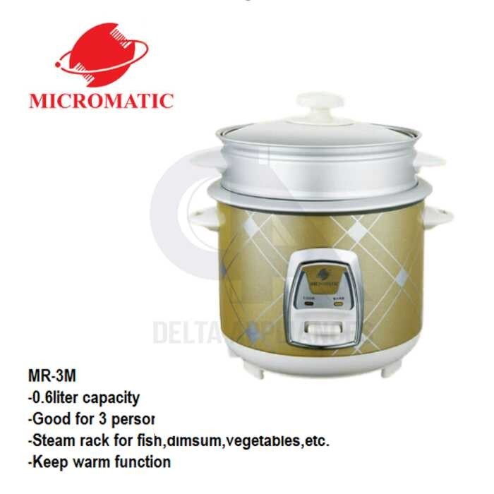 Mr-3M Micromatic Rice Cooker Na May Steamer 0.6L | Shopee Philippines
