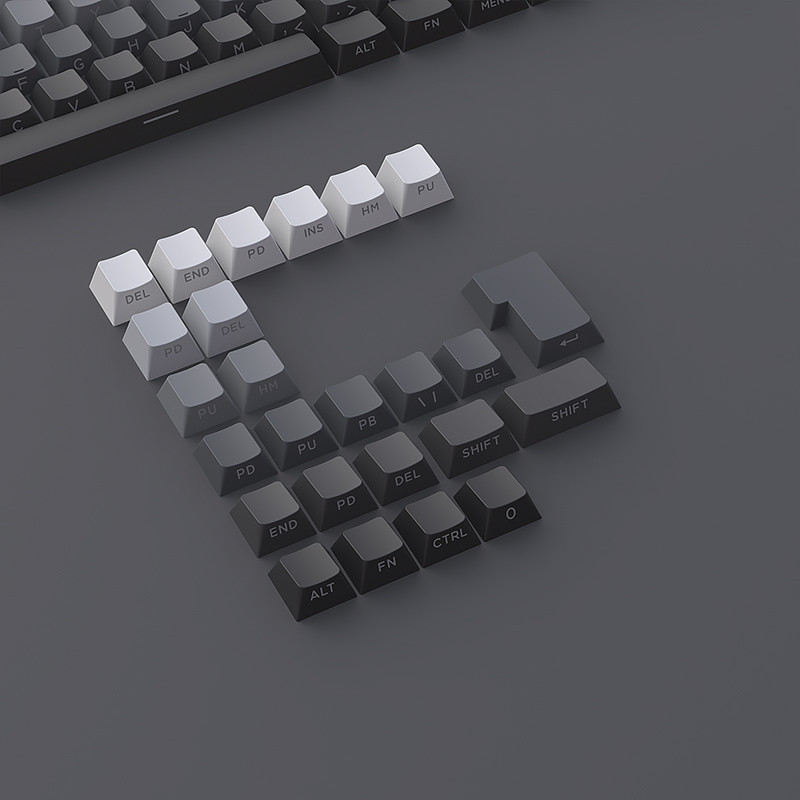 Gradient Color Side Character Cherry Height South Facing LED Keycap ...