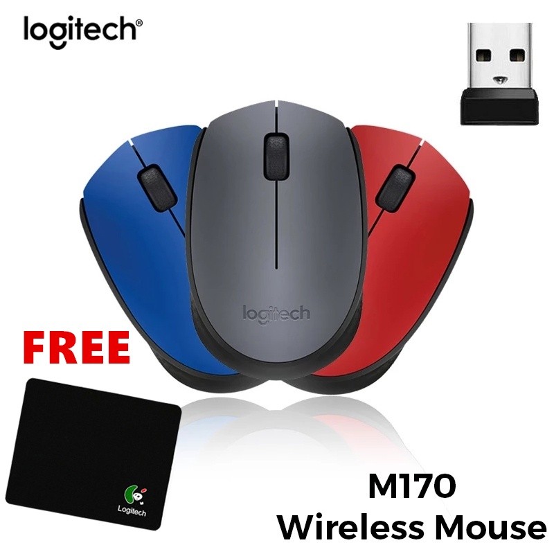 Logitech M170 Wireless Mouse 1000 DPI 2.4GHz Mice with USB Receiver ...