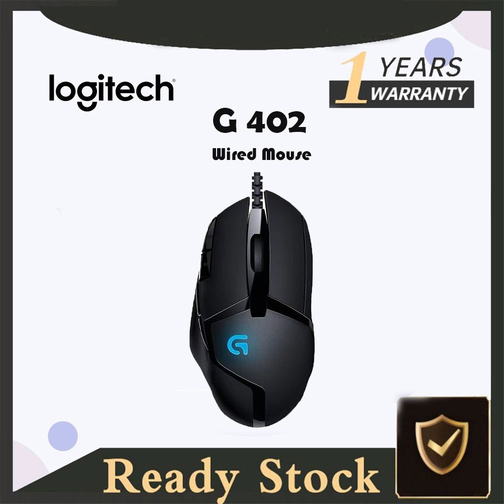 Logitech g402 wired mouse, gaming mouse, local stock, one year warranty ...