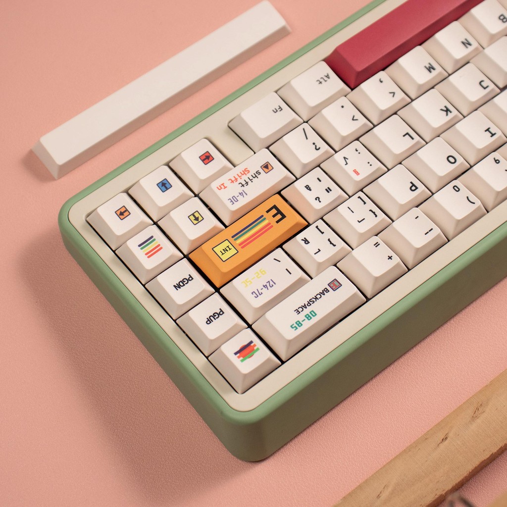 Rainbow R2 Side Print Retro Keycap Cherry Profile 147 Keys Thicken PBT ...