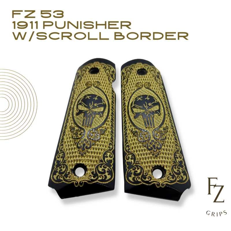 1911 (Standard And Compact) Laser Engraved Custom Hand Grip - FZ 53 ...