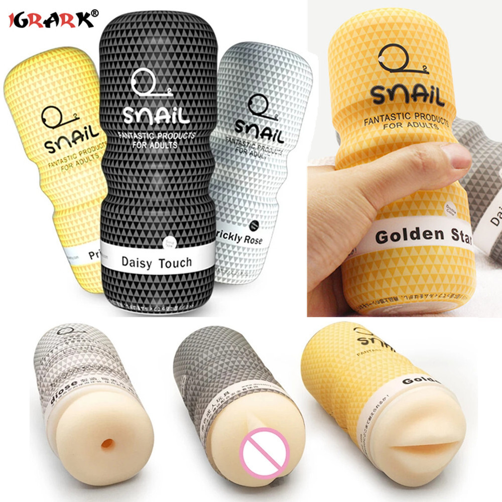 Soft Rubber Snail Climax Airplane Cup Mouth Male Manual Trainer ...
