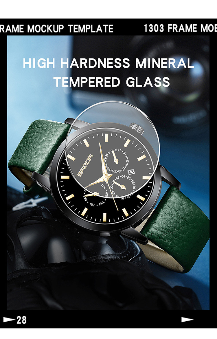 SANDA Classic Trendy Business Style Fashion Simple Versatile Men Watch ...