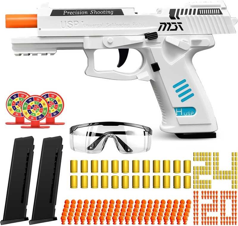 Toy Gun with Automatic Reloading Rebound Shell Ejecting and Soft Foam ...