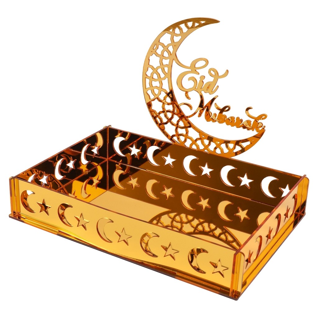 § Ramadan Tray Table Centerpieces Plate Acrylic Ramadans Eid Mubarak ...